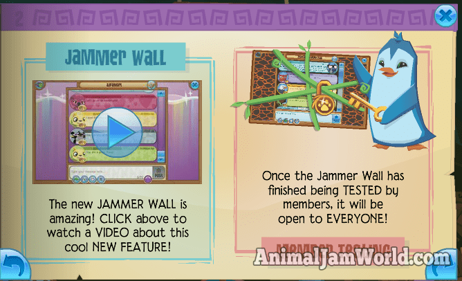 The Jammer Wall & New Pets! - Animal Jam World