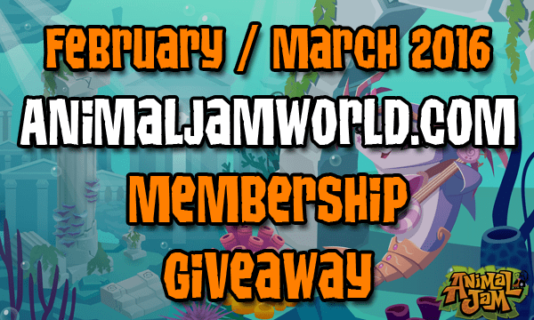 February/March 2016 Free Animal Jam Membership Giveaway - Animal Jam World