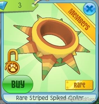 animal-jam-rare-striped-spiked-collar