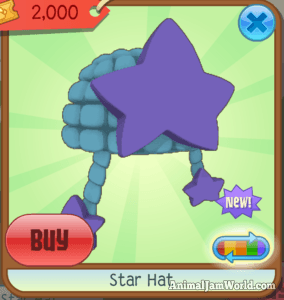 Animal Jam Star Hat - Rare AJ Item