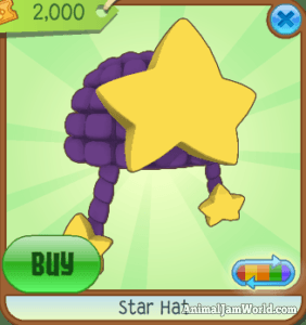 Animal Jam Star Hat - Rare AJ Item